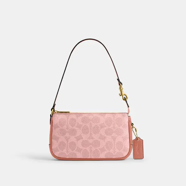 Coach Plaza Bag 18 In Signature Canvas - Brass/Melon Pink